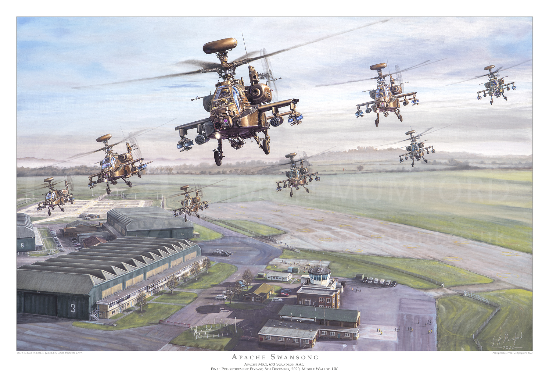 APACHE SWANSONG PRINT | Simon Mumford Aviation Art